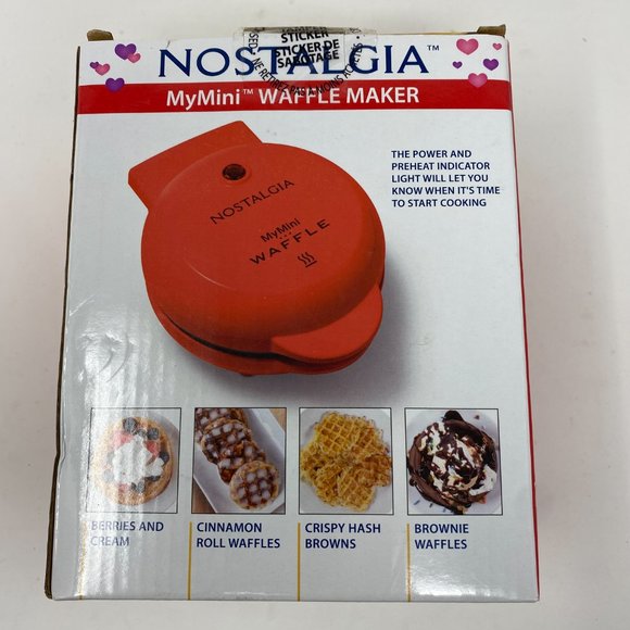 Nostalgia | Kitchen | Nwt Nostalgia Mymini Personal Electric Waffle ...